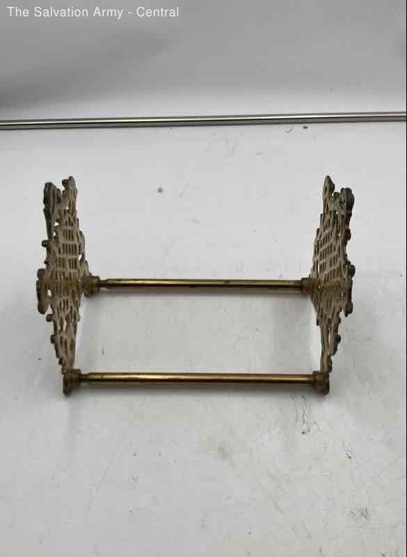 Ornate Gold Brass Lattice Filigree Unique Decorative Collectible Stand ...