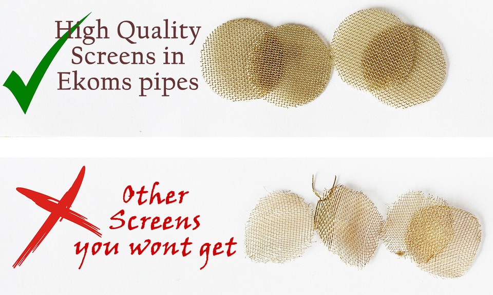 5 Pipe Set! (5 pipes) Premium Wood Hand Carved Smoking Pipes & screens ...