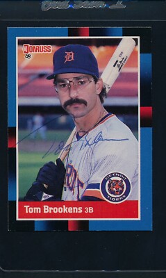1988 Donruss #107 Tom Brookens Tigers Signed Auto *38399 | eBay