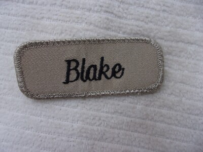 BLAKE USED EMBROIDERED VINTAGE SEW ON NAME PATCH TAGS ASSORTED COLORS ...