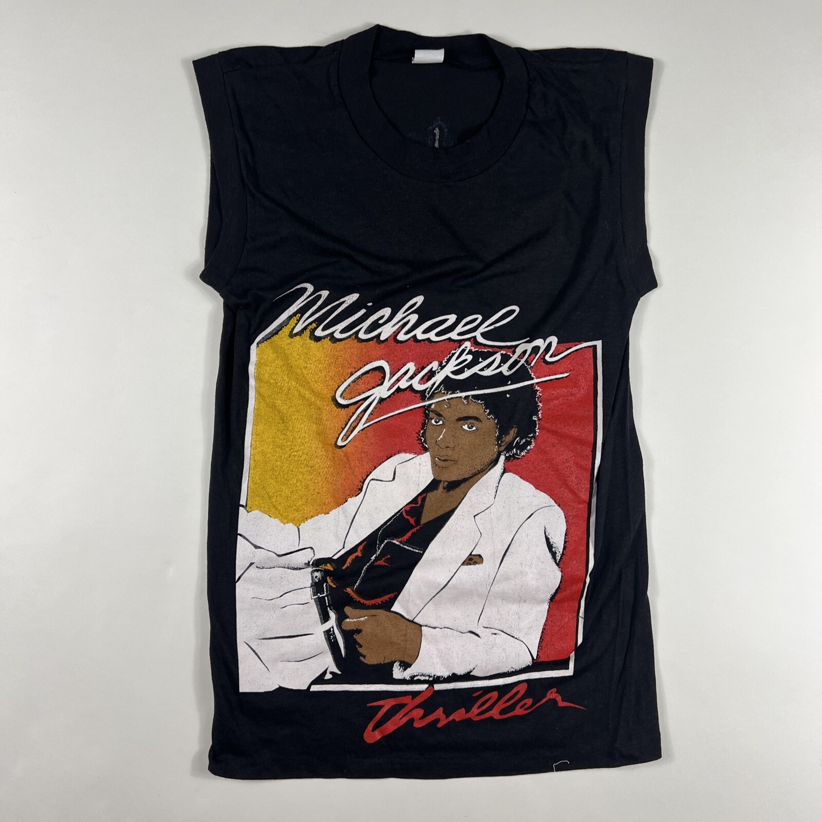 Vintage Michael Jackson Shirt S Sleeveless Thriller - Gem