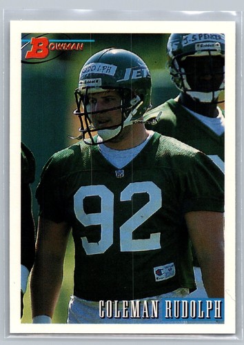 1993 TOPPS BOWMAN CARD # 412 Coleman Rudolph - New York Jets | eBay