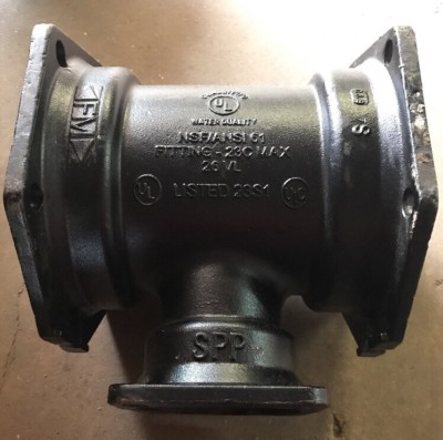 Star C153 Class DI350 MJT Ductile Iron 8" x 8" x 4” Tee Hex Mechanical ...