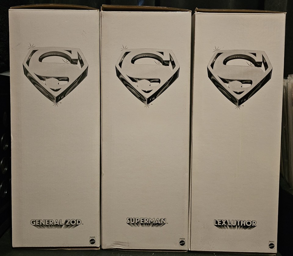 Superman II Movie 12" Reeve Matty Collector Zod Lex Luthor Complete Set ...
