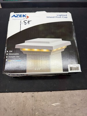 Azek Dimmable Island Lighted Post Cap BLACK 5.5" 2Watt ADL55X55ICAPB | eBay