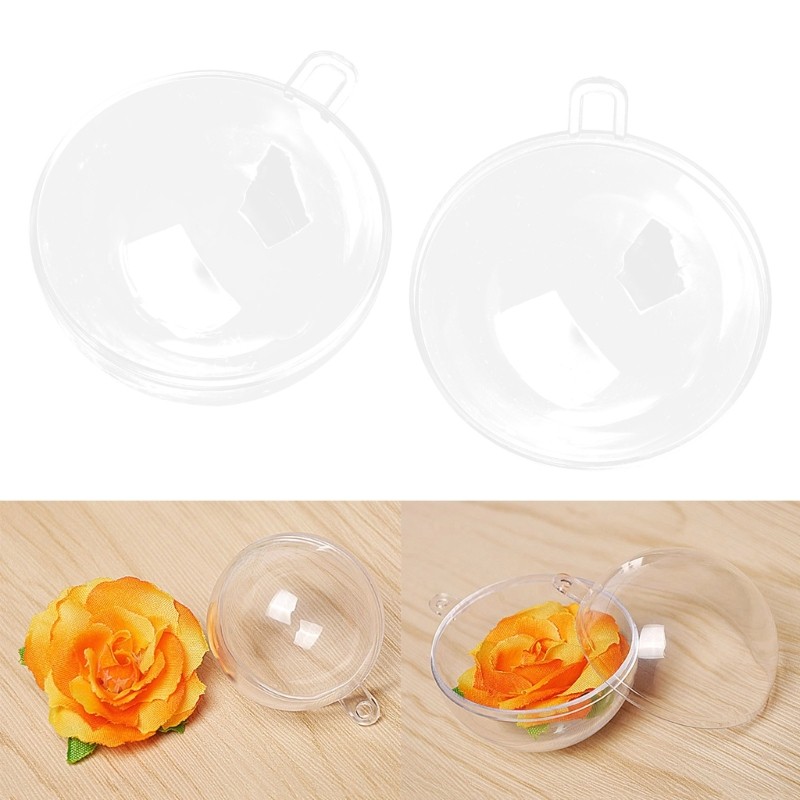 Exquisite Clear Bauble Hanging Hollow Drop Ball Wedding Party Ornaments ...