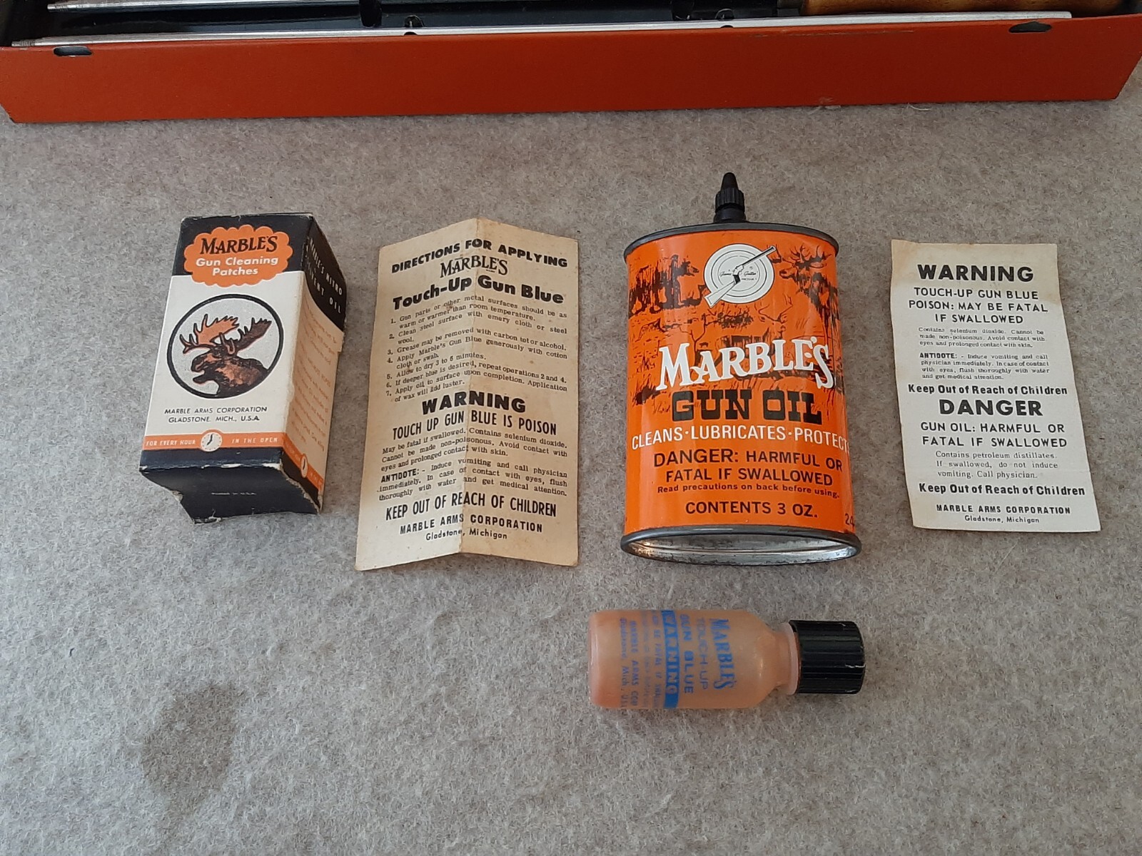 Vintage MARBLES Rifle Shotgun Gun Cleaning Kit in Steel Case Hunting ...