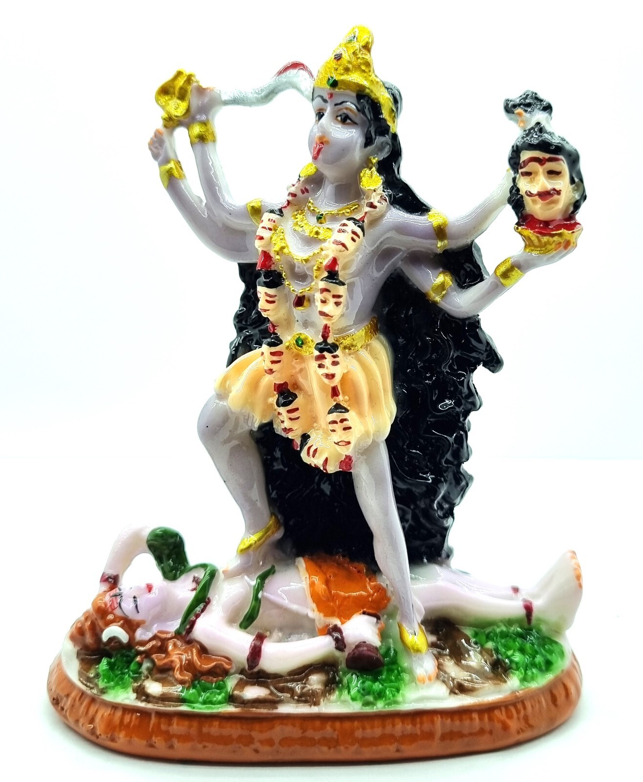 Kali Maa Mata Durga Mata Poly Resin Idol Statue Figurine Hindu Goddess ...