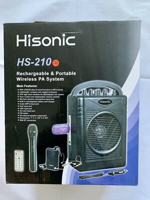 Hisonic HS210 Rechargeable Portable PA System with Wireless Microphone ...