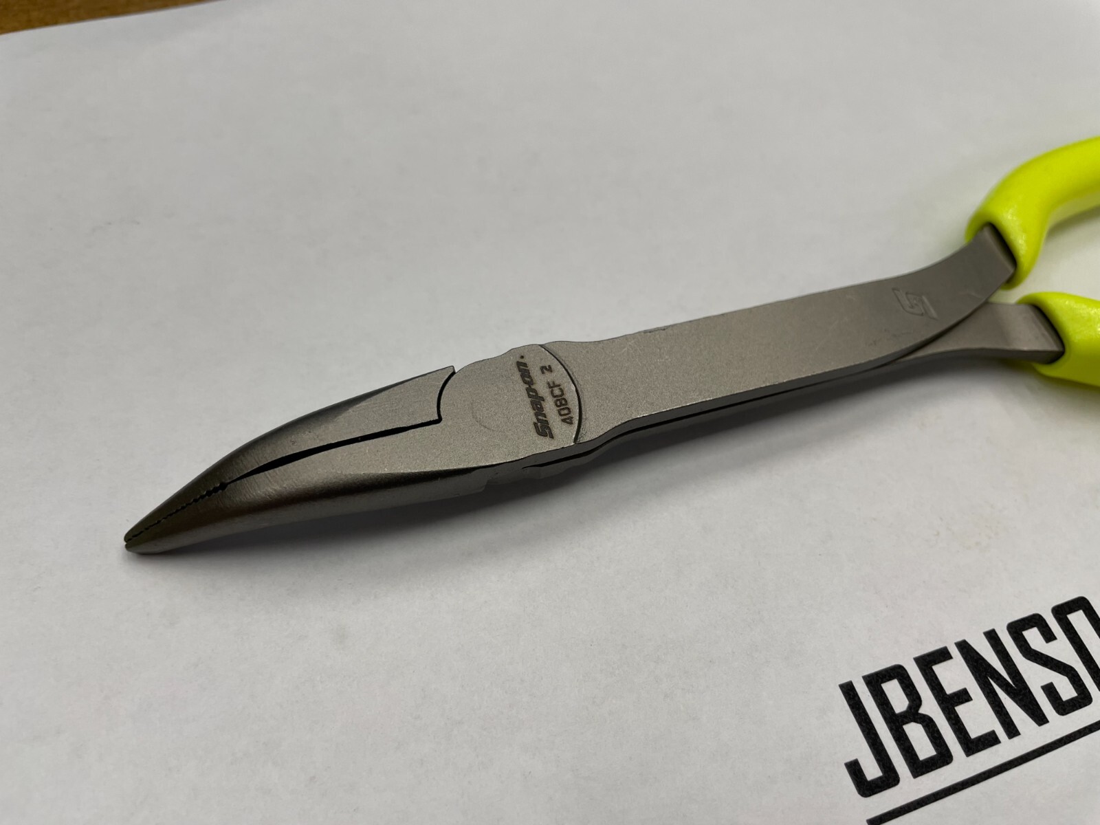 Snap-on Tools USA NEW HI-VIZ Soft Grip 9" Stork Bent Needle Nose Pliers ...