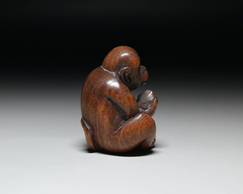 Antique Japanese NETSUKE Monkey -signed -okimono -rare | eBay UK