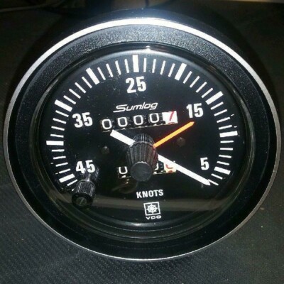 VDO Sumlog Knots 131.004 004/ 012 Analog Round Mechanical Gauge 0-45 ...