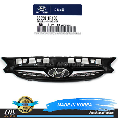 RADIATOR GRILLE FRONT GENUINE 86350-1R100 for HYUNDAI ACCENT 2012 2013 ...