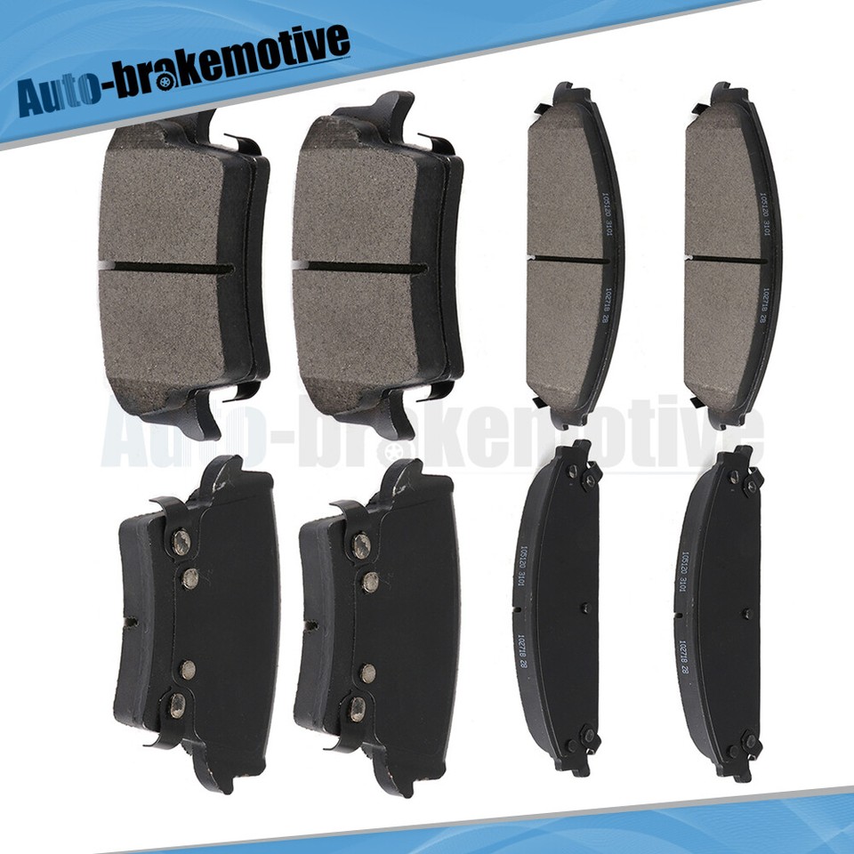 8PCS FRONT & REAR PREMIUM POSI CERAMIC BRAKE PAD SET KIT FIT FOR ...