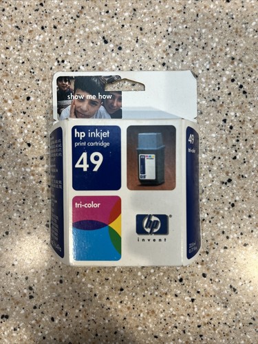 HP 49 Tri-Color Ink Cartridge GENUINE NEW Desk Jet Officejet 51649A ...