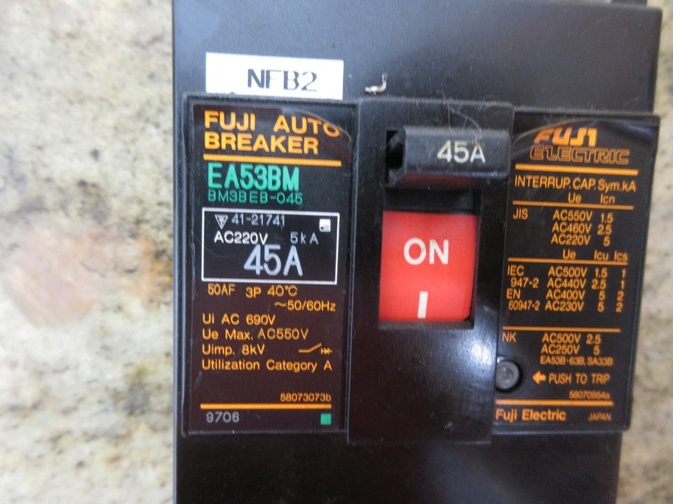 FUJI AUTO BREAKER EA53BM 45A AC220V 5KA | eBay