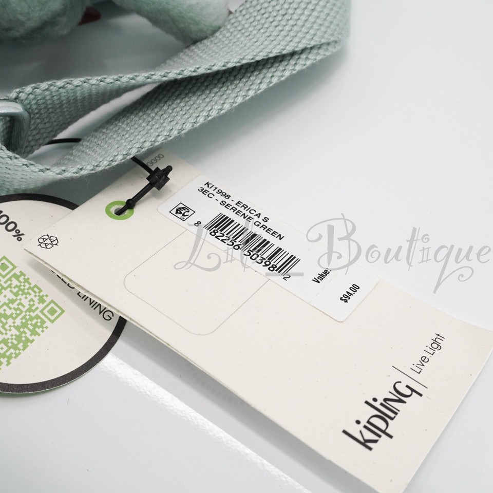 NWT Kipling KI1998 Erica S Small Tote Crossbody Bag Purse Polyamide ...