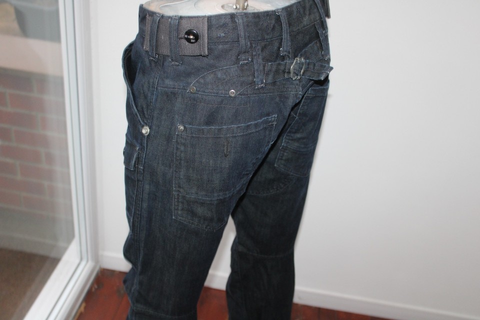 Mens G-Star W31 L32 jeans Dark Blue Indigo 31R G Star STORM ELWOOD Reg ...