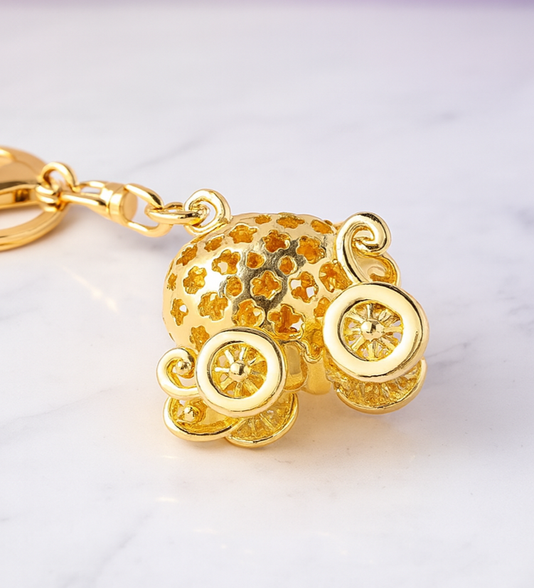 Bag Charm Cinderella-inspired Carriage Keychain Pink Pumpkin-B Stock ...