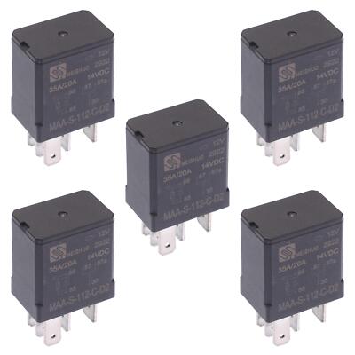 5 x 12V Micro Automotive Changeover Relay Diode 30A 5 Pin SPDT Auto Car ...