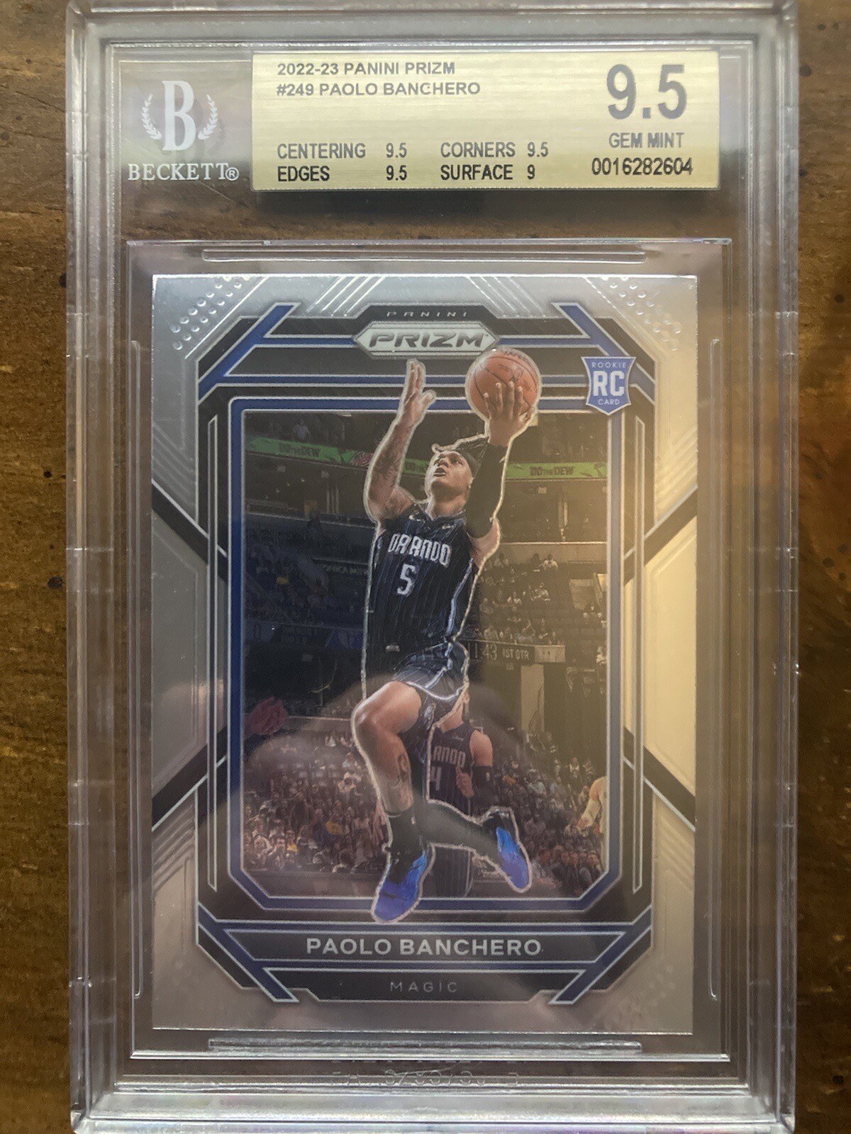 2022-23 Panini Prizm Paolo Banchero Rookie Card #249 Magic RC BGS 9.5 ...