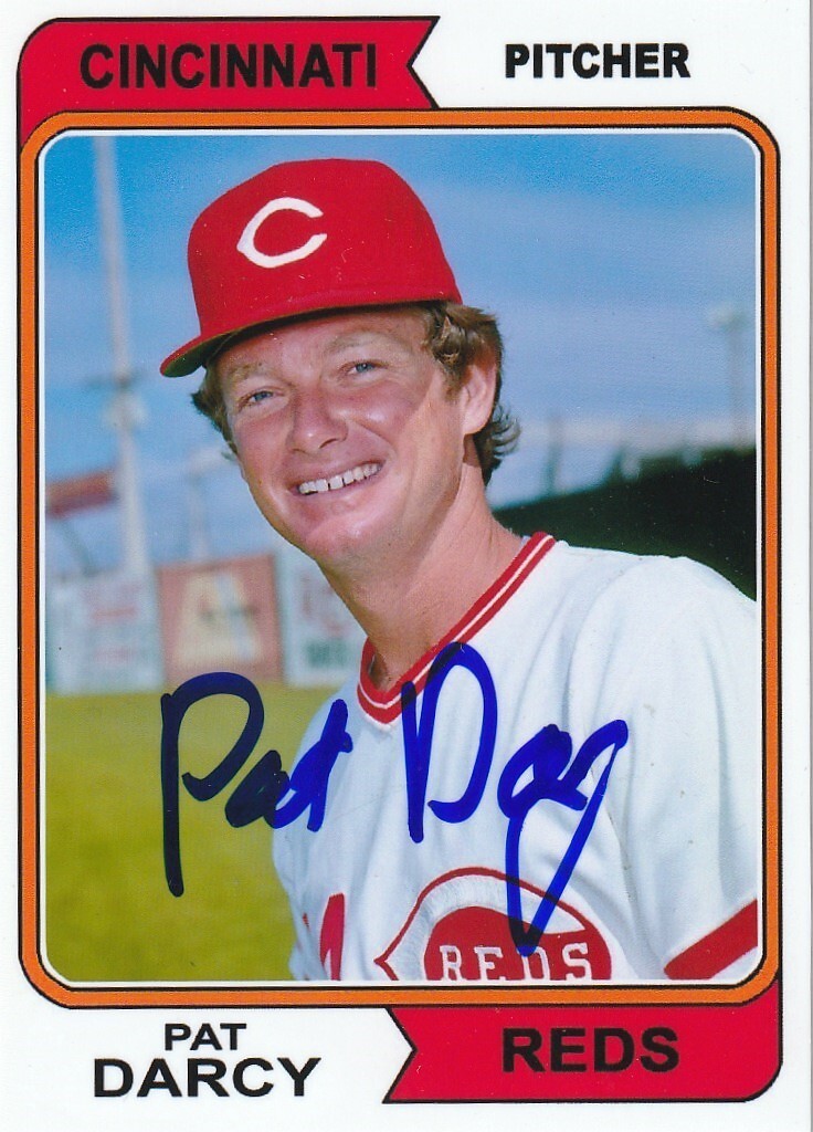 PAT DARCY CINCINNATI REDS SIGNED 1974 STYLE CUSTOM CARD | eBay