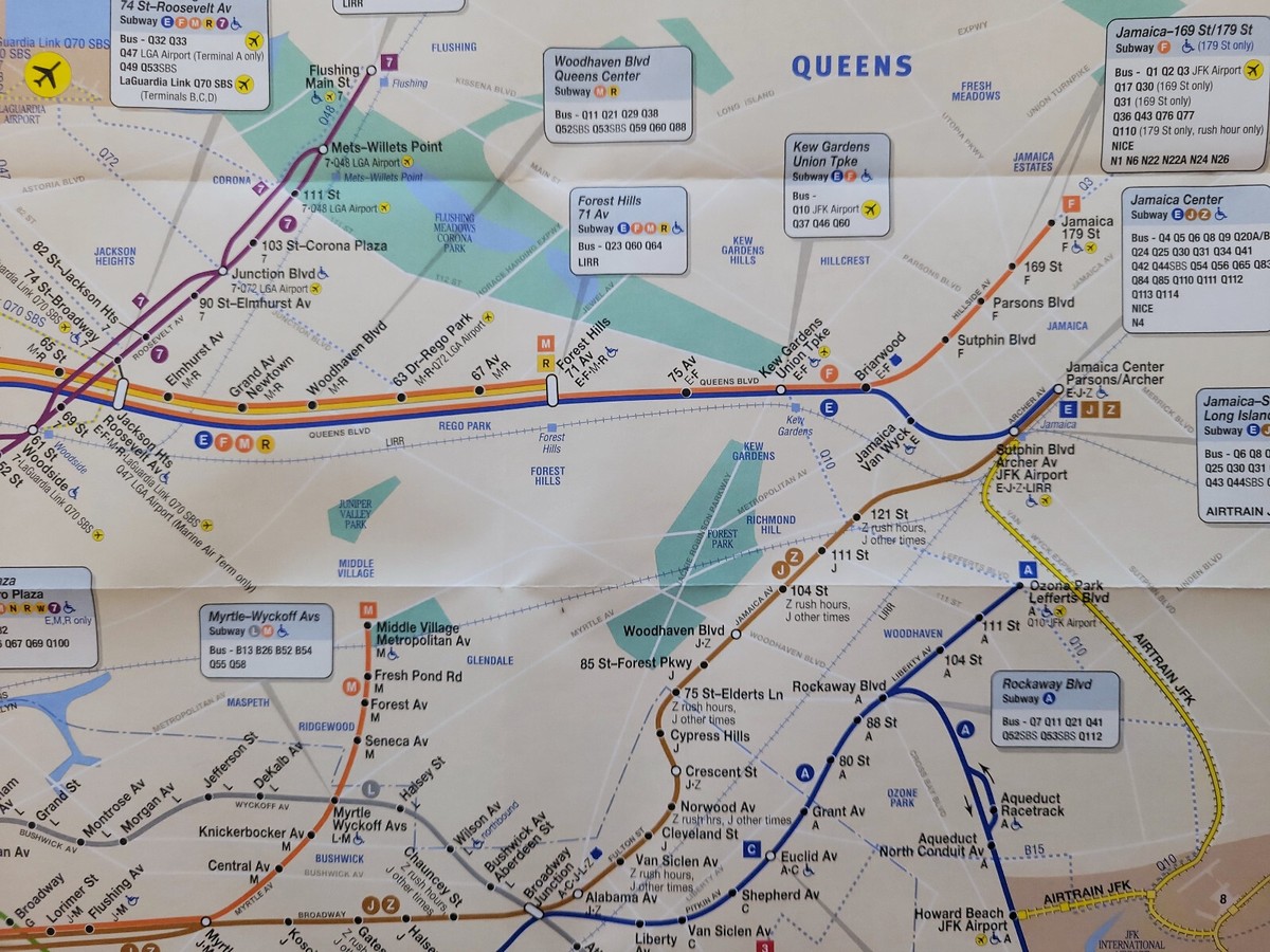 Subway Map Manhattan Only