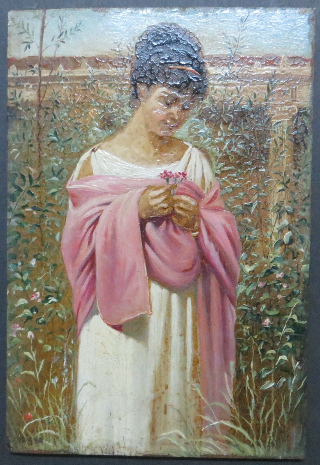 Raffaello Sorbi Chloris a Greek Spring Nymph on Beveled Wood | eBay