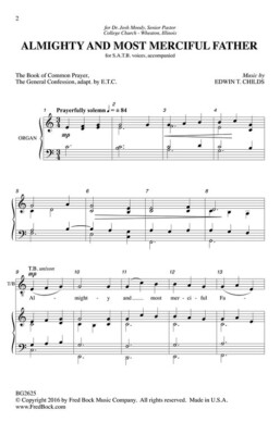 Almighty and Most Merciful Father SATB | eBay