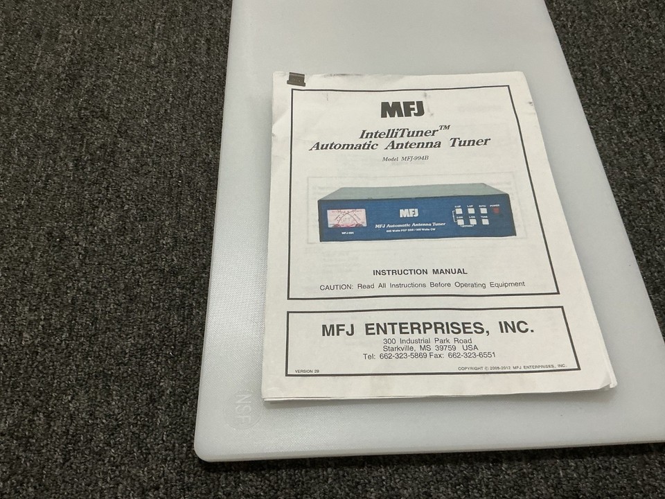 MFJ 994B IntelliTuner™ Automatic Antenna Tuner “Used” Excellent Working ...