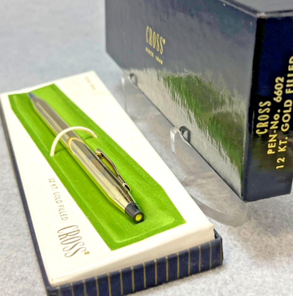 Vintage Cross 1/20 12K Gold Filled Ballpoint Pen in Box Blue Ink ...