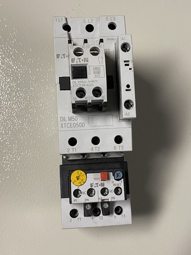 EATON DILM40 XTCE040D CONTACTOR W/XT0B016DC1 OVERLOAD RELAY W ...