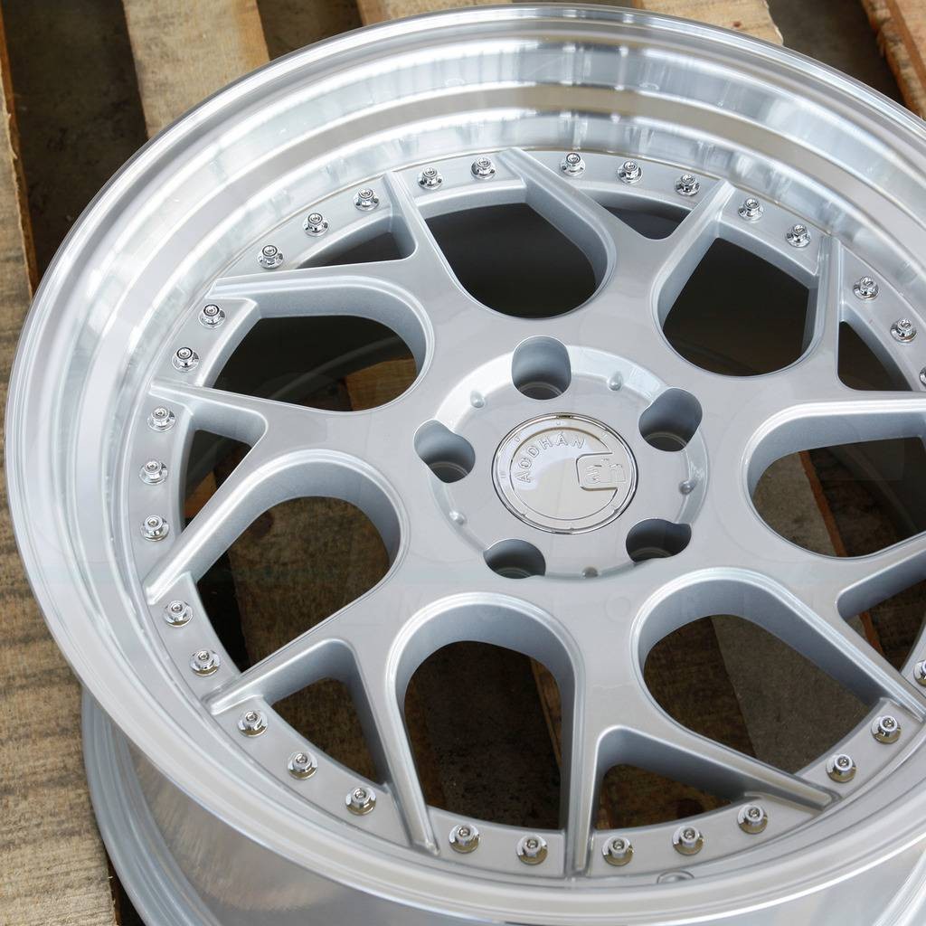 4-New 18" Aodhan DS01 DS1 Wheels 18x8.5 5x114.3 35 Silver Rims 73.1 ...