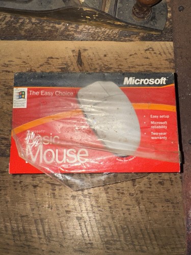 Vintage Microsoft Basic Mouse 1.0 PS/2 Window 95 NT computer wired ...