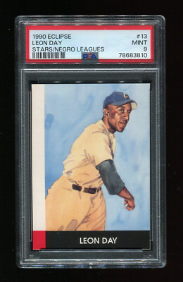 LEON DAY 1990 ECLIPSE STARS OF THE NEGRO LEAGUES #13 - PSA 9 MINT - HOF ...