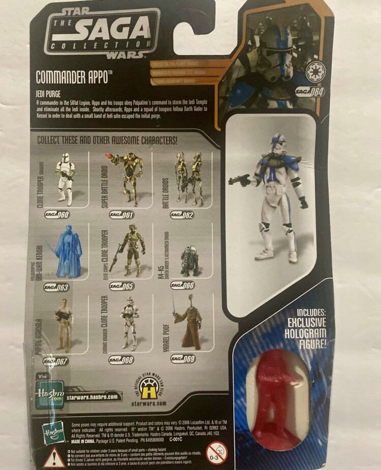 Star Wars The Saga Collection #64 Clone Trooper Commander Appo 2006 New ...