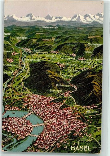 39494859 - Basel Landkarte Basel Stadt | eBay.de