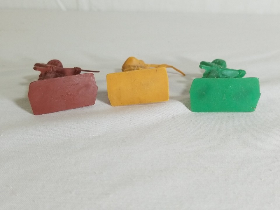 Vintage Tim Mee Toys Cowboy Daniel Boone Plastic Western Figures Green ...