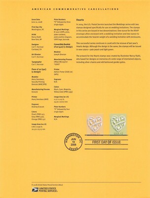 Souvenir Page Hearts US 4271-4272 SP1688 | eBay