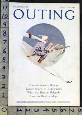 1917 SPORT SKI LEE WILLENBORG WINCHESTER RIFLE LIVINGSTON BULL BEAR AD ...