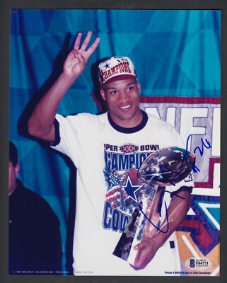 Larry Brown Autograph 8x10 Photo Dallas Cowboys Super Bowl 30 MVP BAS ...