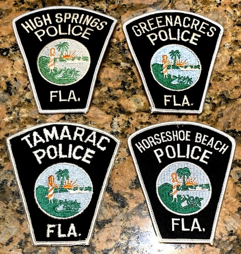 LOT Florida TOMBSTONE Police Patches High Springs Greenacres Tamarac ...