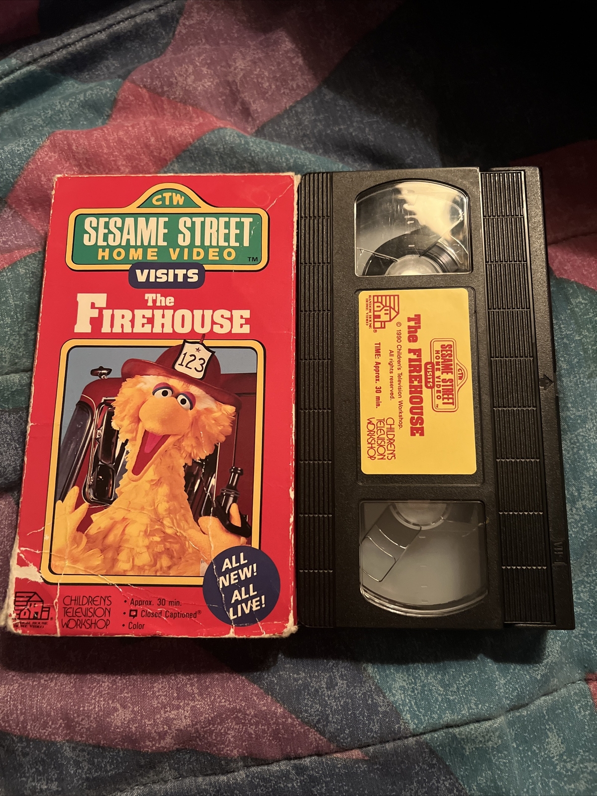 Sesame Street Home Video Visits The Firehouse VHS 1990 Tape VTG HTF CTW ...