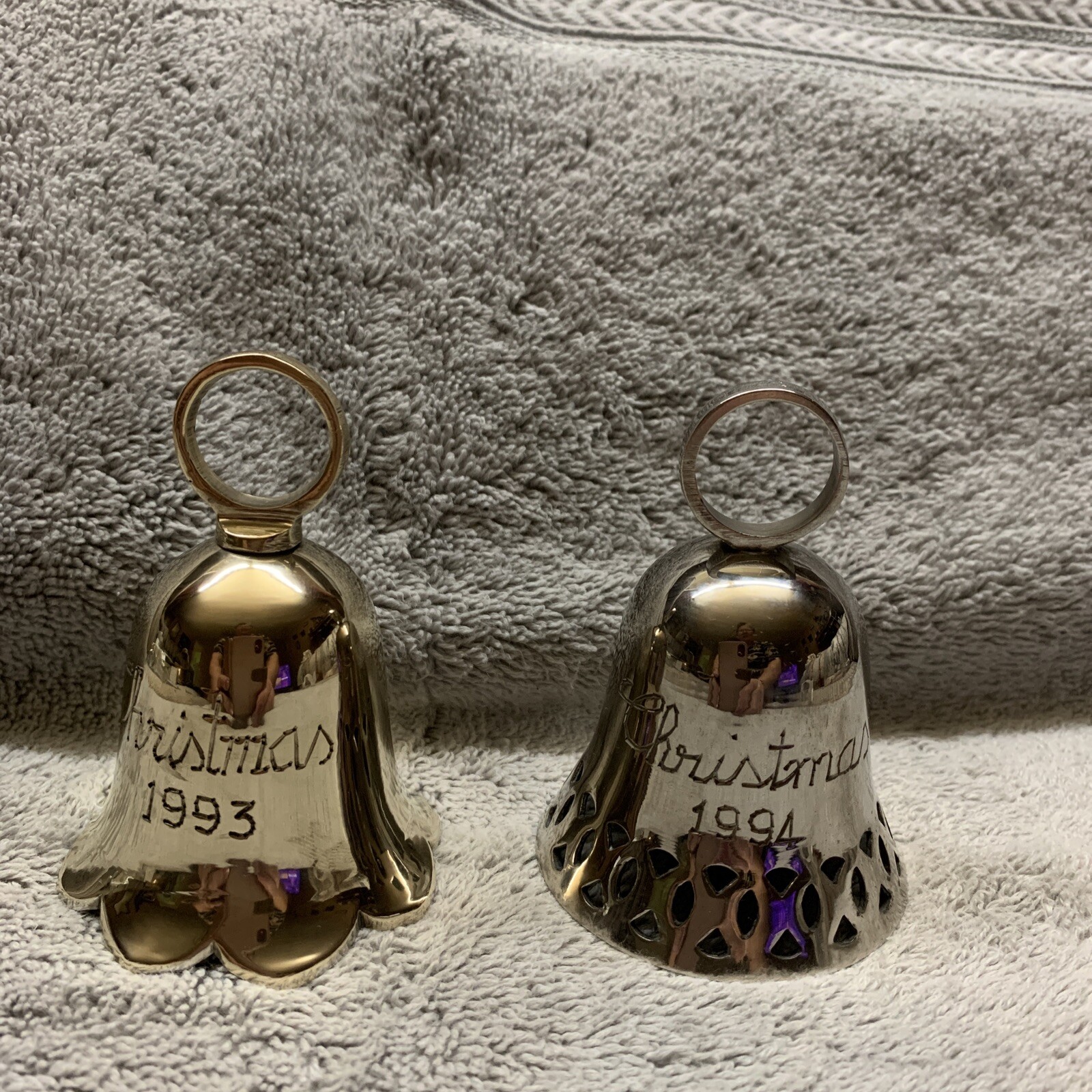 Vintage International Silver CO 1993 & 1994 Silver Plated Christmas ...