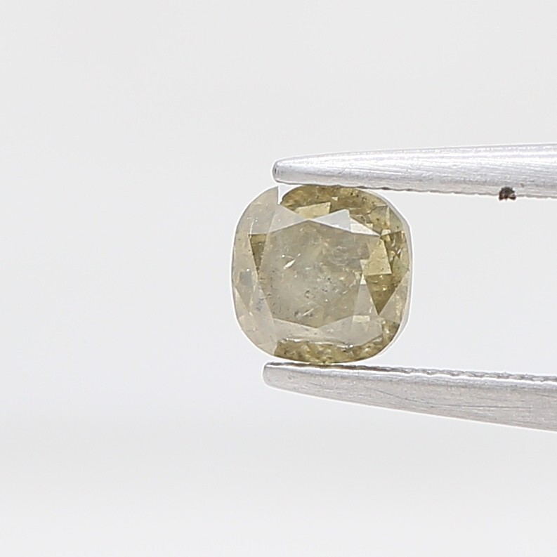 FANCY NATURAL DIAMOND 0.54CT OLIVE GREEN SPARKLING OVAL MODIFIED ...