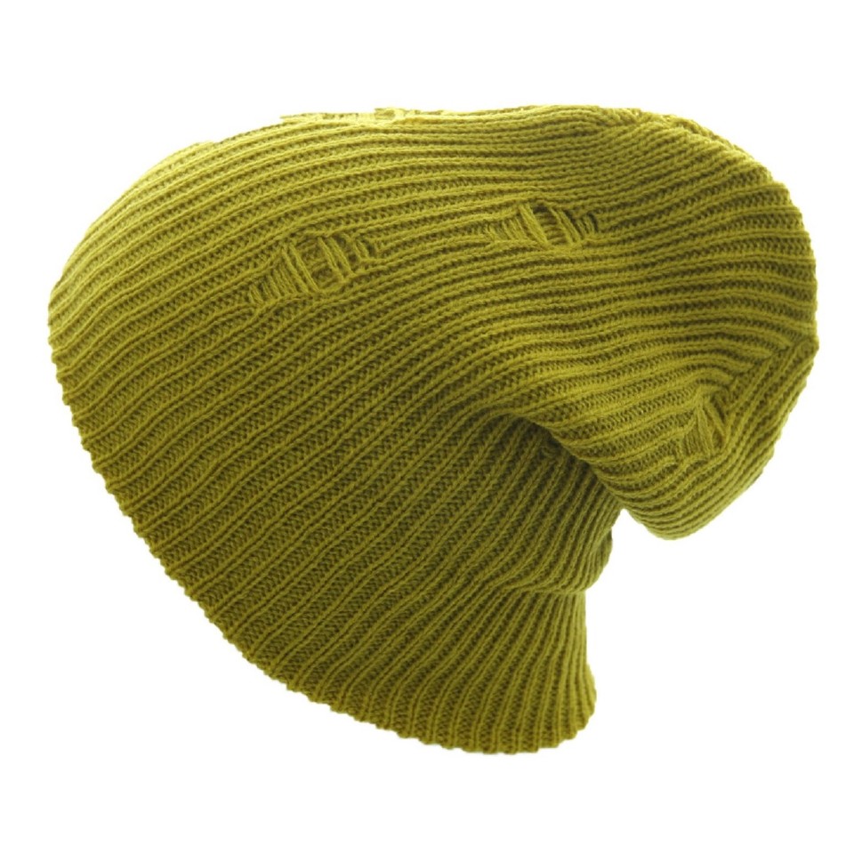 Men Women Crochet Knit Oversize Baggy Beanie Cap Slouch Distress ...