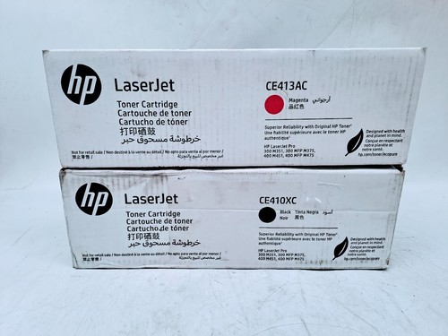 Lot of 2 HP toner Cartridge CE413AC Magenta / CE410XC Black | eBay