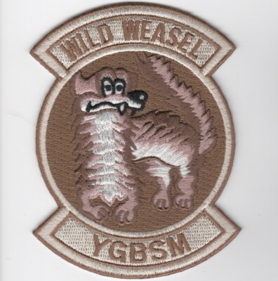 4" USAF AIR FORCE WILD WEASEL YGBSM DESERT HOOK LOOP EMBROIDERED JACKET ...