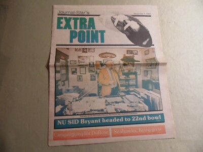 Journal Star Extra Point / December 7 1984 / Free Domestic Shipping | eBay
