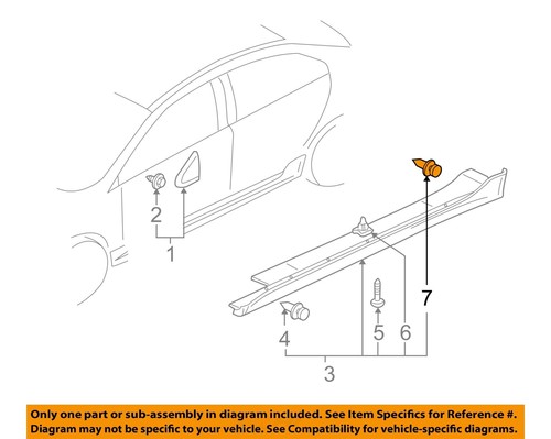 MITSUBISHI OEM 08-17 Lancer Interior-Rear-Speaker Grille Retainer ...